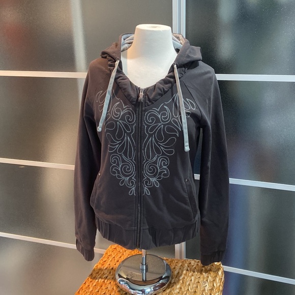 Lucy | Jackets & Coats | Lucy Brand Womens Fully Lined Gray Hoodie Size Medium | Poshmark